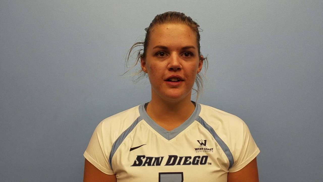 USD's Lisa Kramer after beating LMU 10-20-16 - YouTube