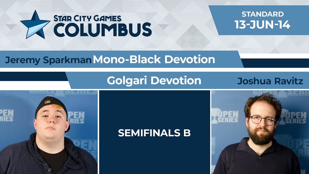 SCGCOL: Semifinals B - Jeremy Sparkman vs Joshua Ravitz | Standard ...