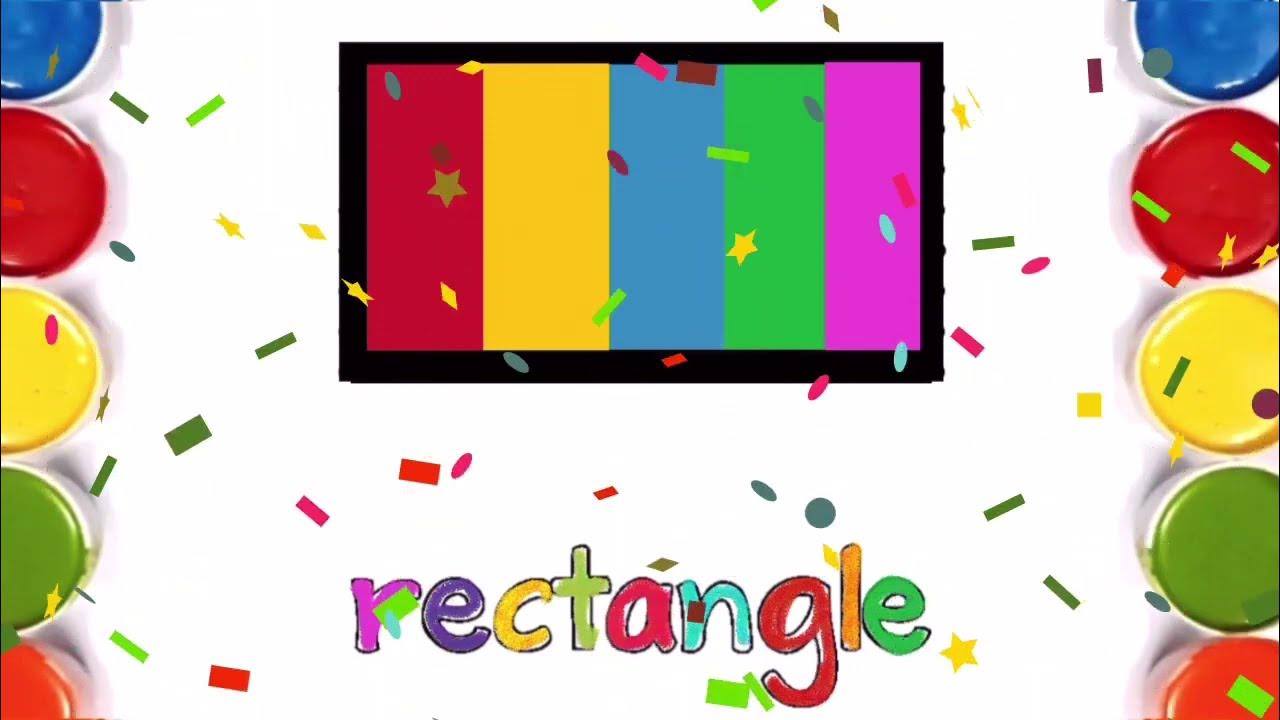 How to draw Rectangle Shape -Colouring for Kids & Toddlers |Draw, Paint ...