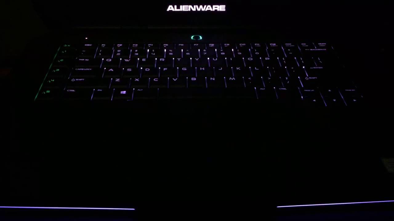 LED music synced alienware 15 R2 - YouTube
