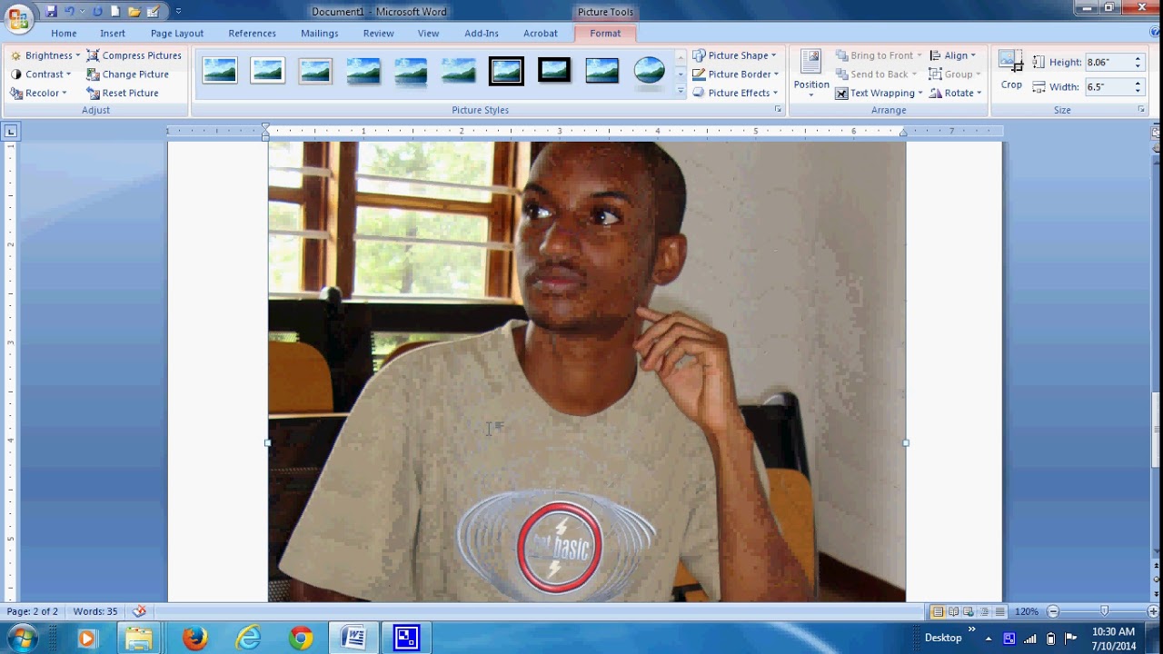 Using Ms. Word to create "About Me" document - YouTube