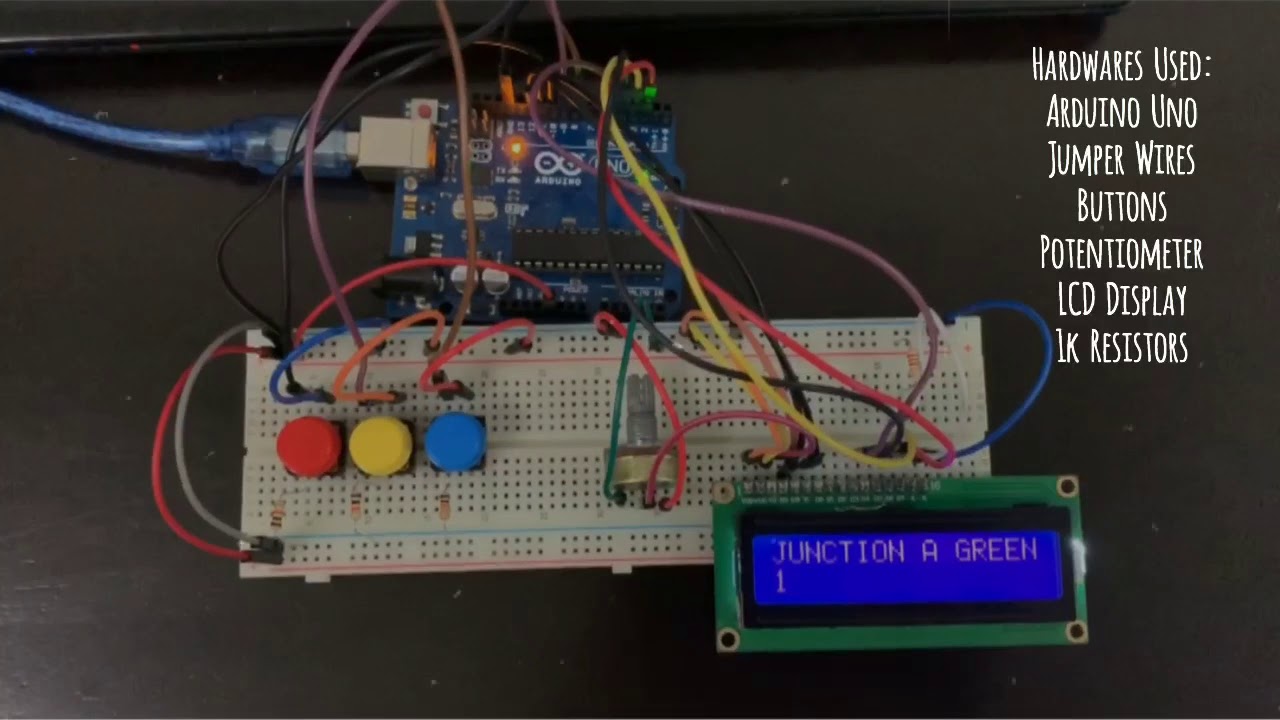 Smart Traffic Light Using LCD Display - YouTube