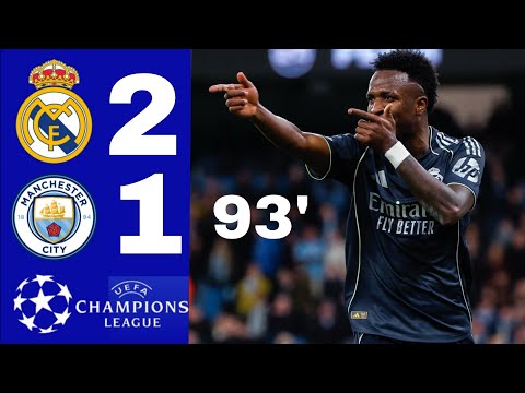 Real Madrid vs Manchester City 2-1 AGG 5-1 Highlights & Goals • vinicius jr  Goals⚽