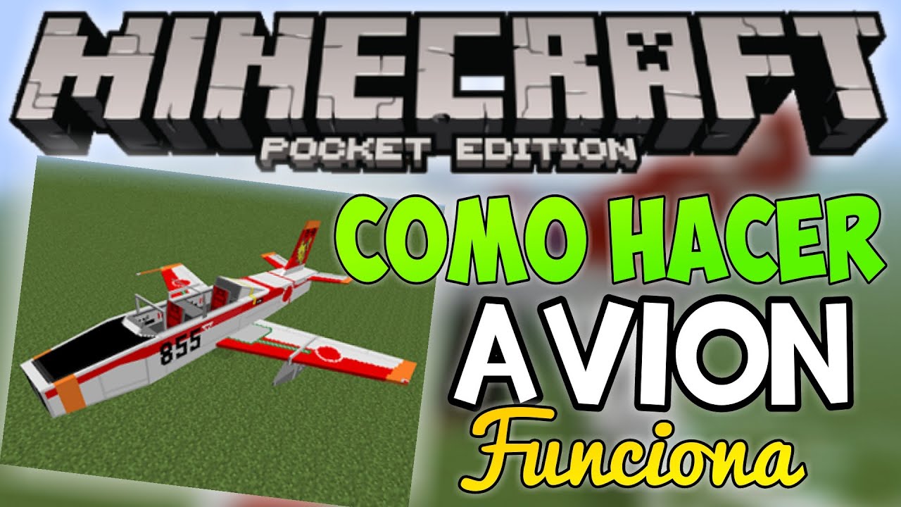 Como Hacer Un Avion Funciona Minecraft PE 1.0 (Pocket Edition) - YouTube