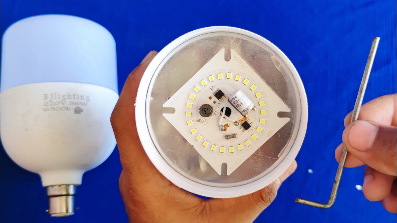 Magical way to repair LED bulb with a steel screw - YouTube