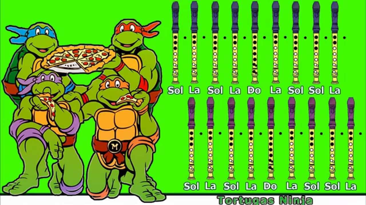 Teenage Mutant Ninja Turtles on Recorder (NOTES) - YouTube