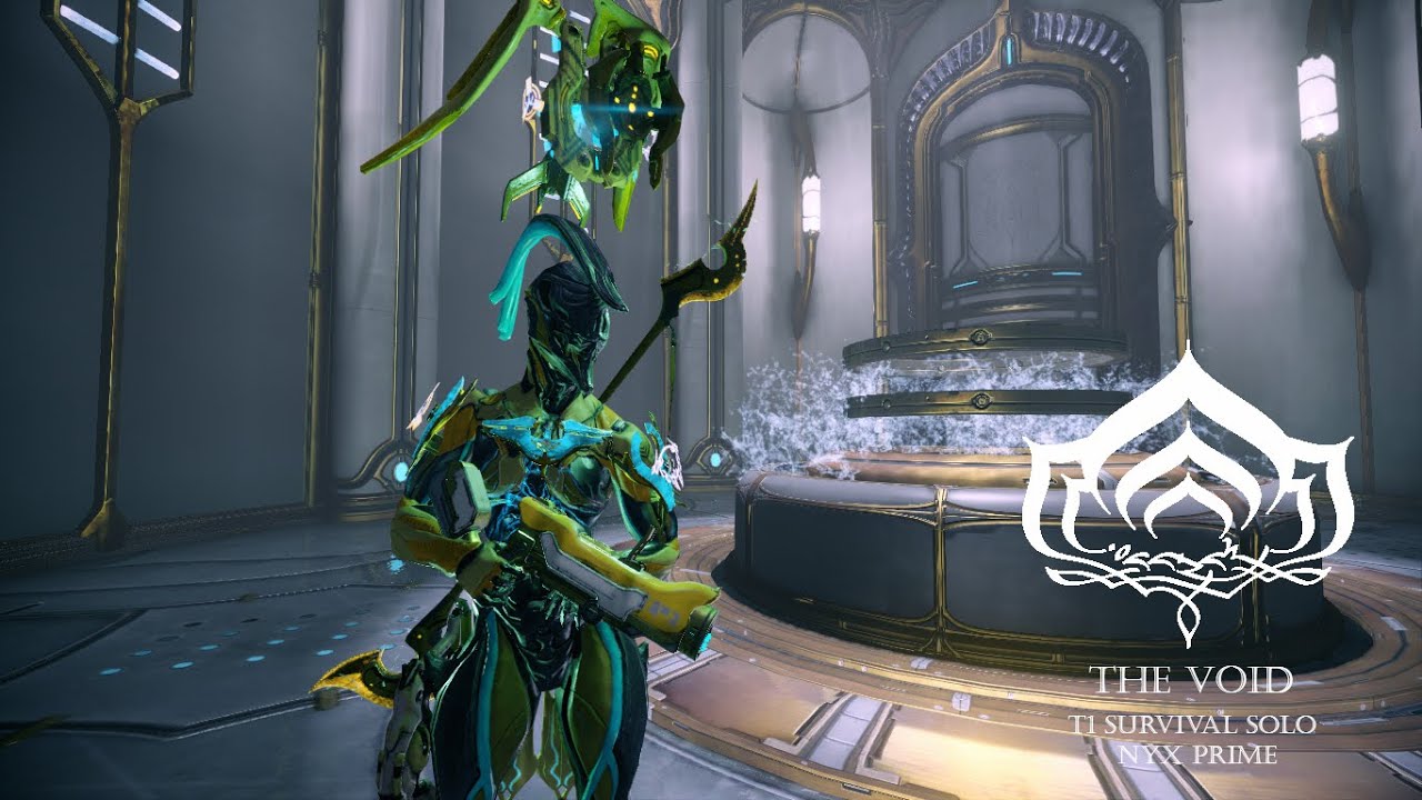 Warframe- The Void #1 T1 Survival Solo 56min- Nyx Prime - YouTube