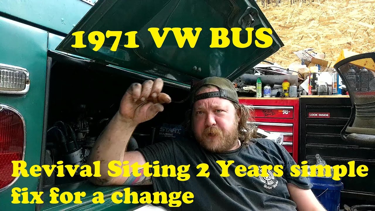 1971 VW bus revival sitting 2 years replaced the starter now running ...