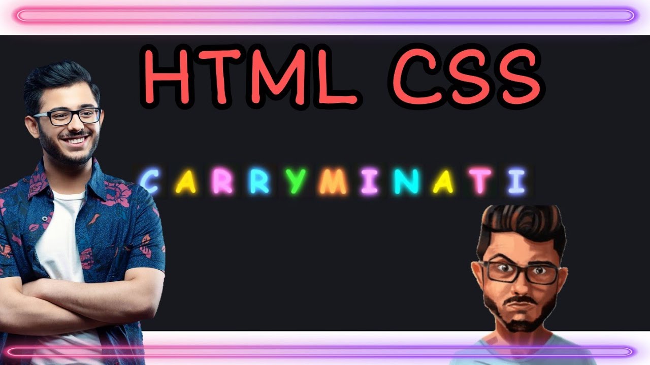 🛑making A Text Glow Animation On Carryminati🧔 Using Html And Css Codinghero🤖 Youtube