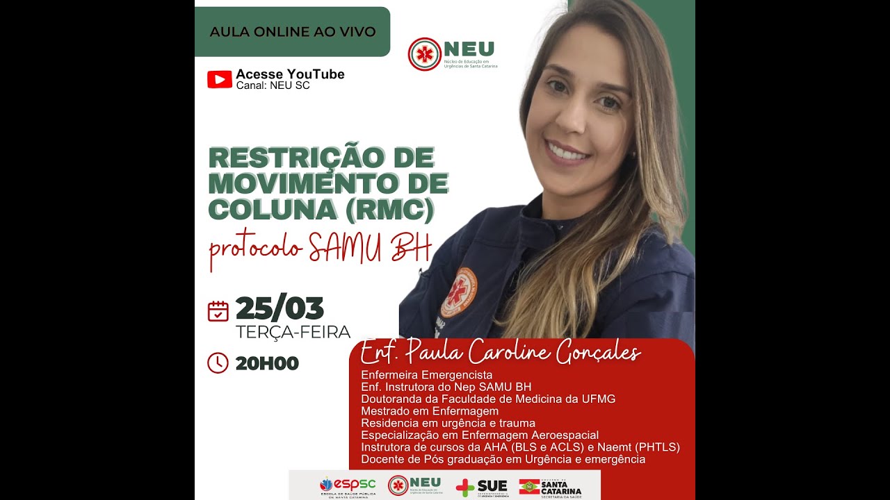 Web Aula RMC - protocolo SAMU BH - YouTube