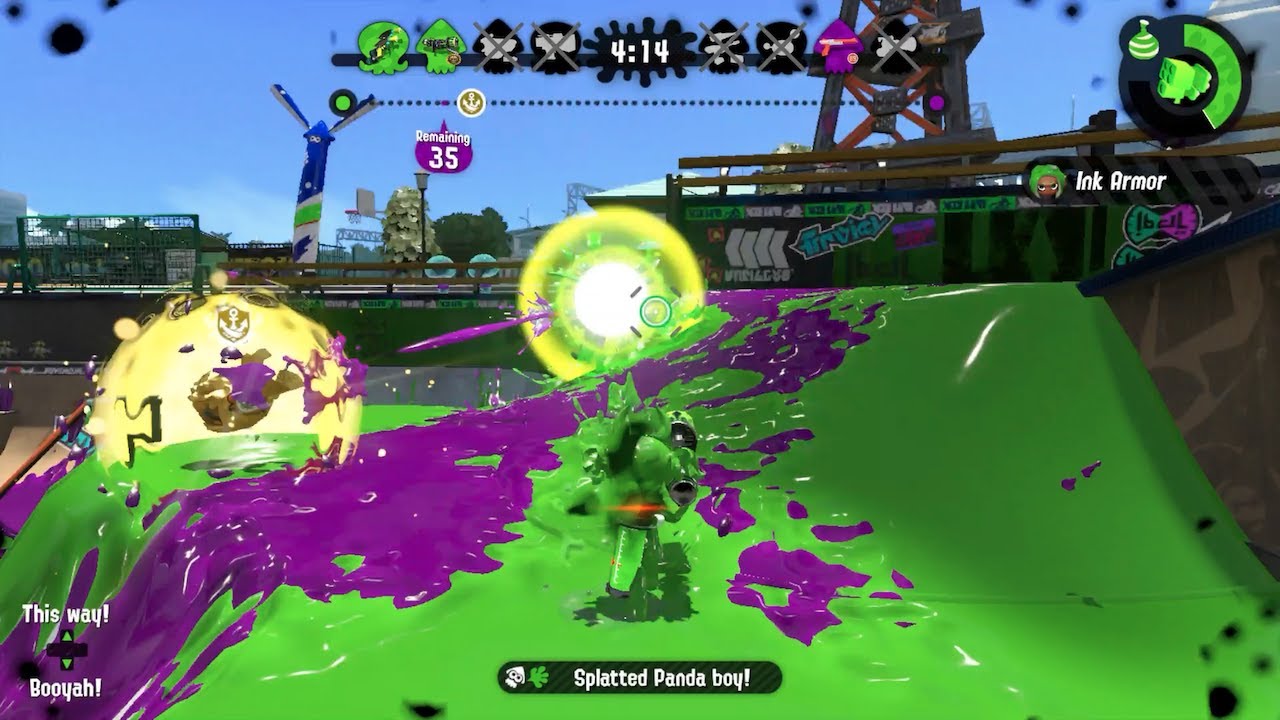 Splatoon 2: More hits than misses in Rainmaker [21(3)-7, Grim Range Blaster] - YouTube