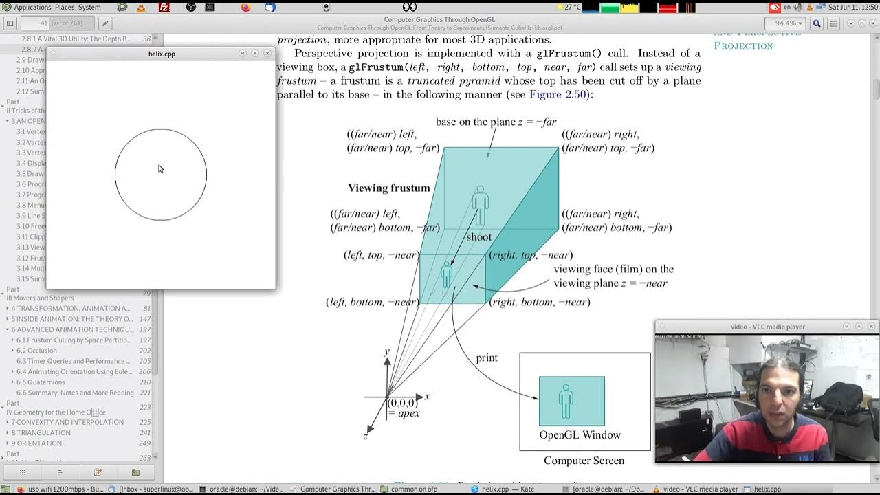 9- دروس opengl و glut. شرح الاسقاط المنظوري المرئي glFrustum - YouTube