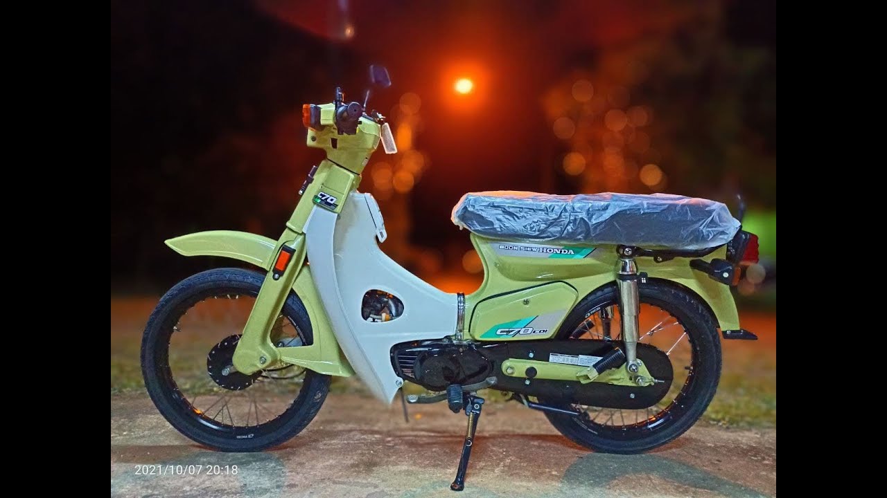 honda c70 gboj restore ( khaki green kristal) - YouTube