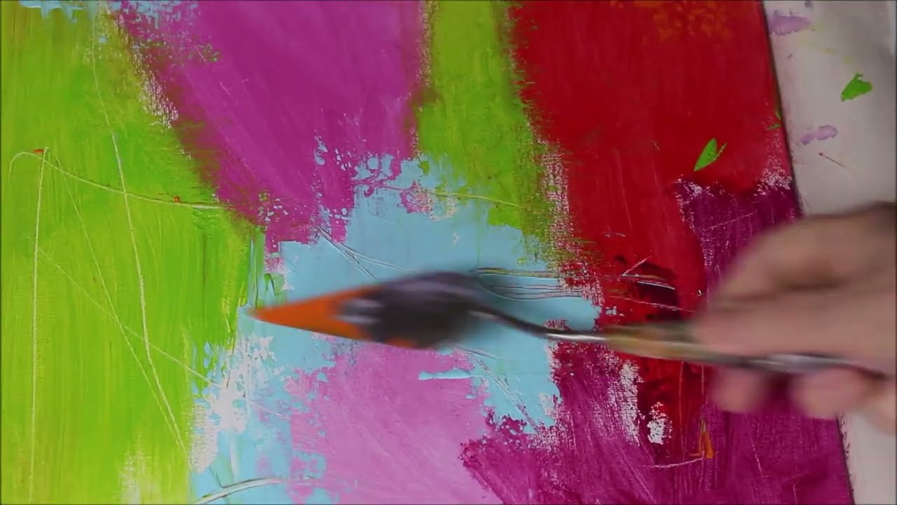 Acrylmalen auf Leinwand - Wie du ein kleines Frühlingsbild malst ...