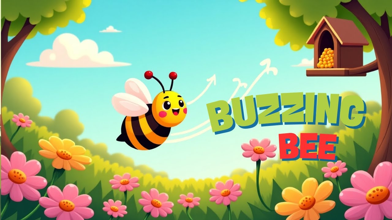 🐝 “Buzzing Bee” | Fun Nature Nursery Rhyme for Kids | Zip and Zoom Bee ...