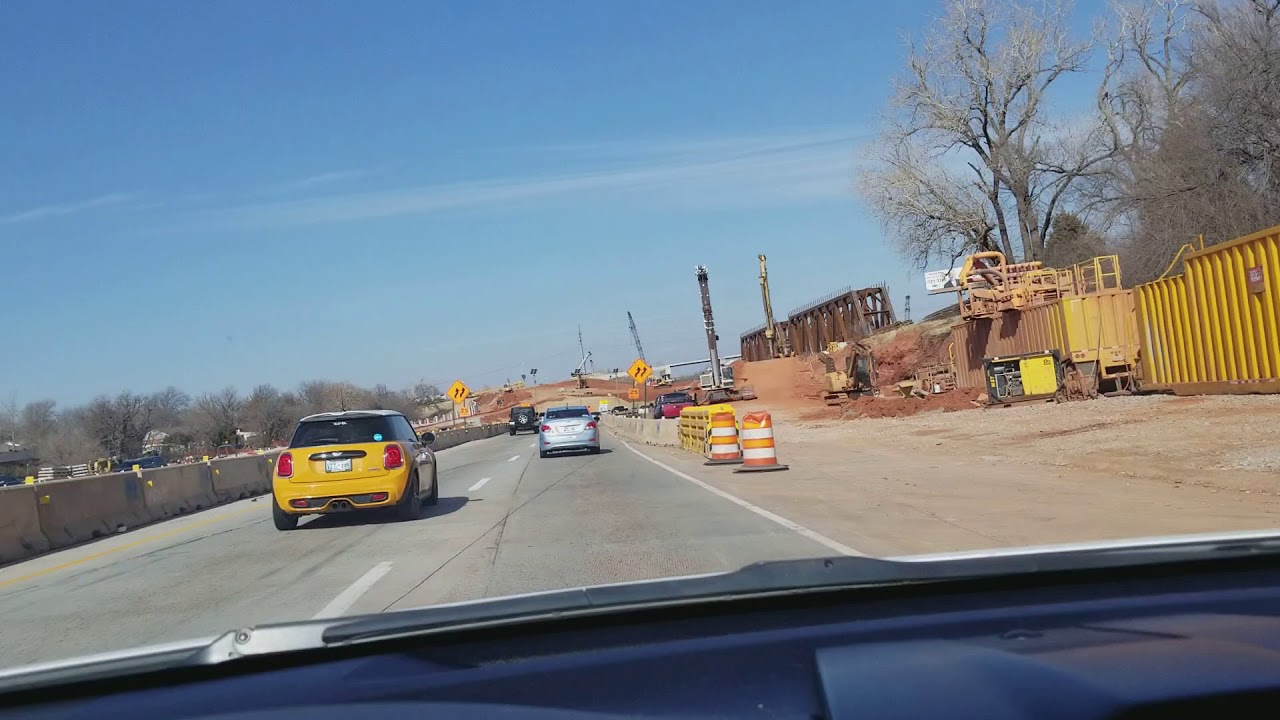 I-235 Railroad Bridge Underpass Construction - YouTube