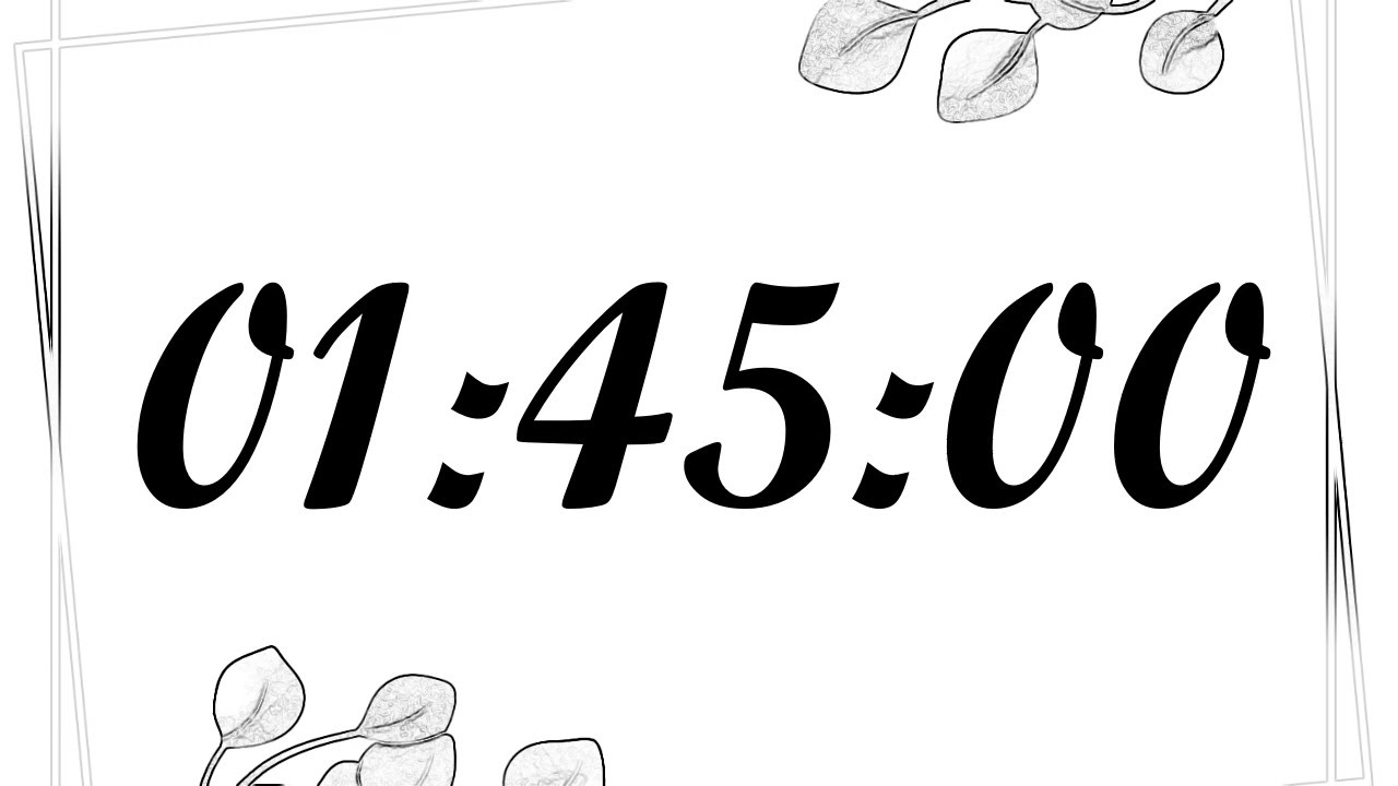 1 Hour 45 Minute Timer | 105 Minute Timer | 105 Minute Countdown with ...