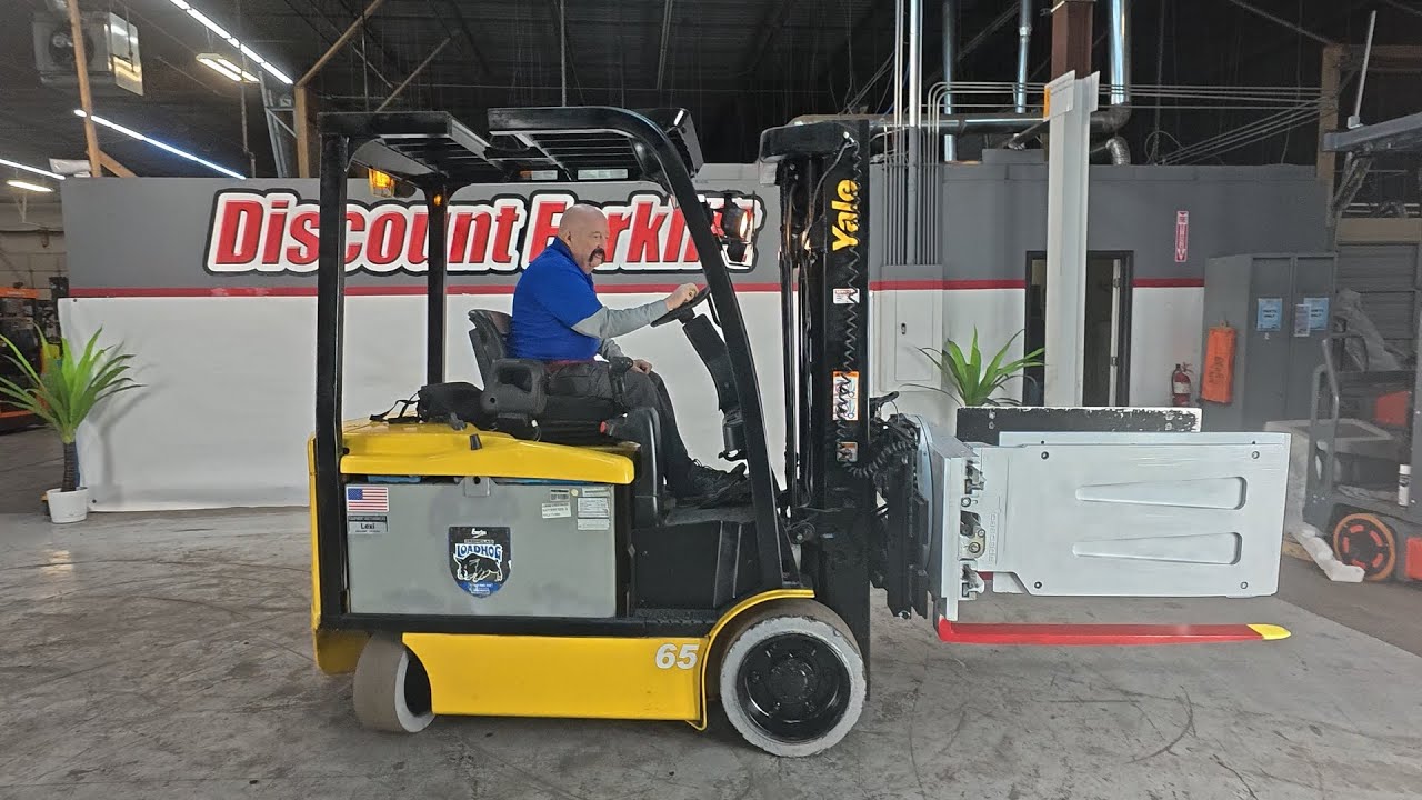 YALE ERC065VG 6,500lb Electric #698S - Forklift for Sale - YouTube