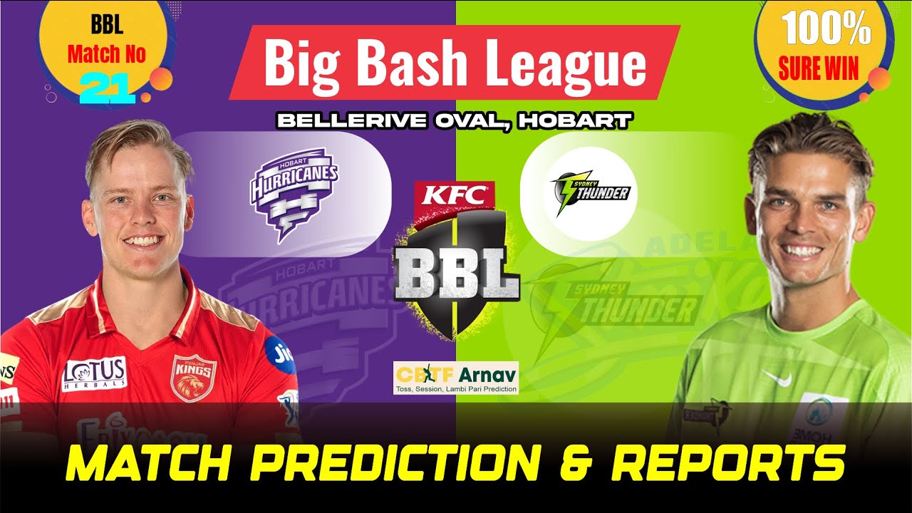 Hobart vs Thunder Today BBL Match Prediction | Who will win toss? # ...