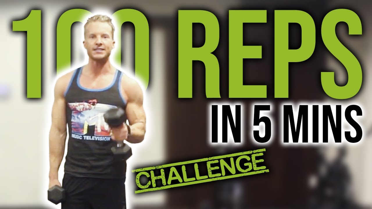5 Minute 100 Reps Follow Along Dumbbell Workout Challenge (FULL BODY ...
