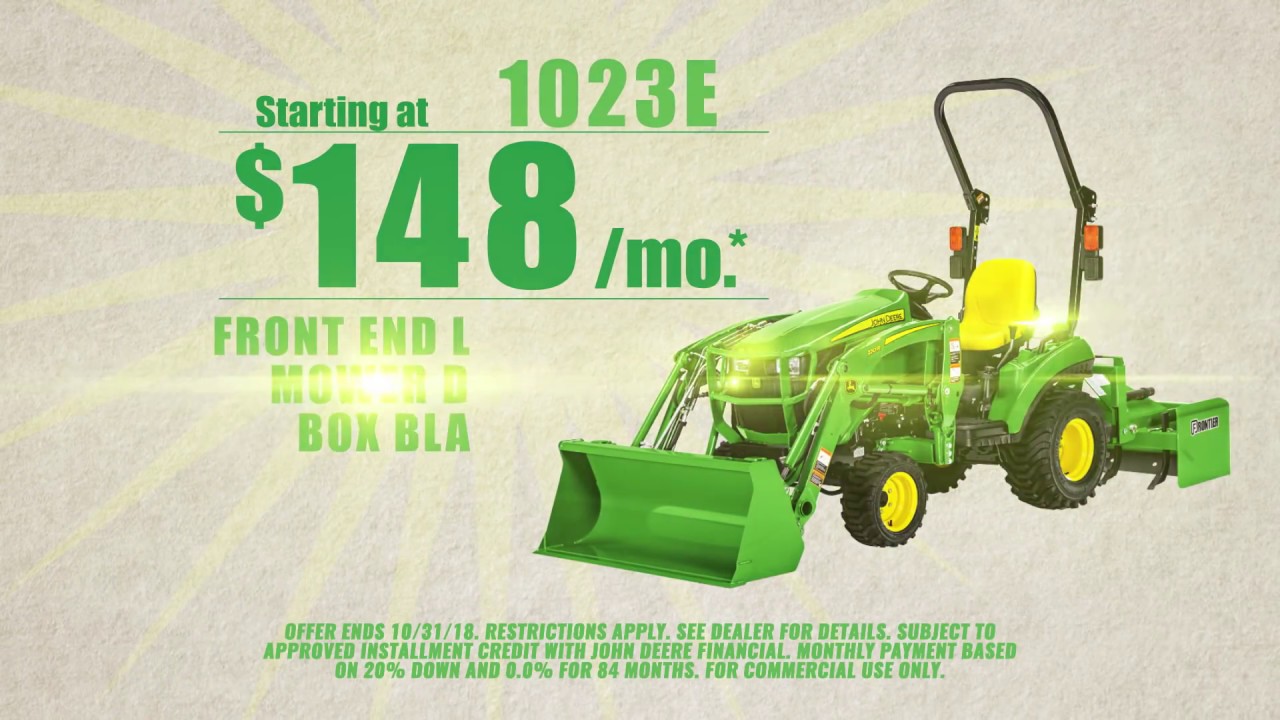 John Deere 1023E Tractor Package | $148 per Month - YouTube
