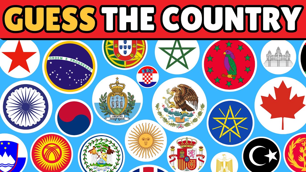 GUESS THE COUNTRY FROM LOGO | GUESS THE FLAGS FROM SYMBOL | FLAG QUIZ # ...
