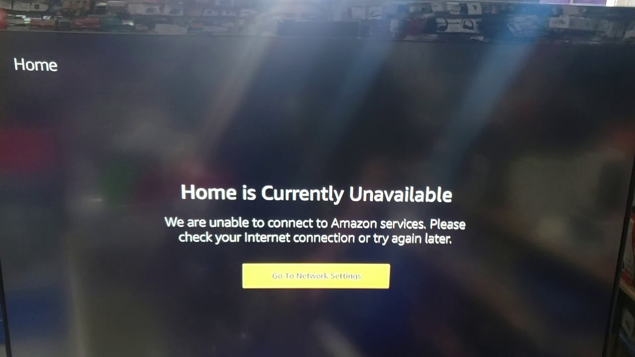 Firestick home not available - YouTube