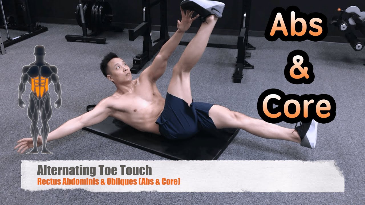 Abs & Core - Alternating Toe Touch - Exercise Library - YouTube