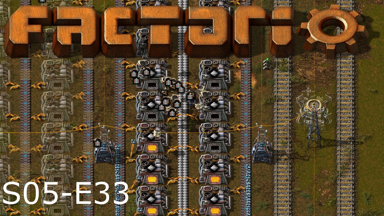 Factorio S05 E33, Iron plate smelting setup - YouTube