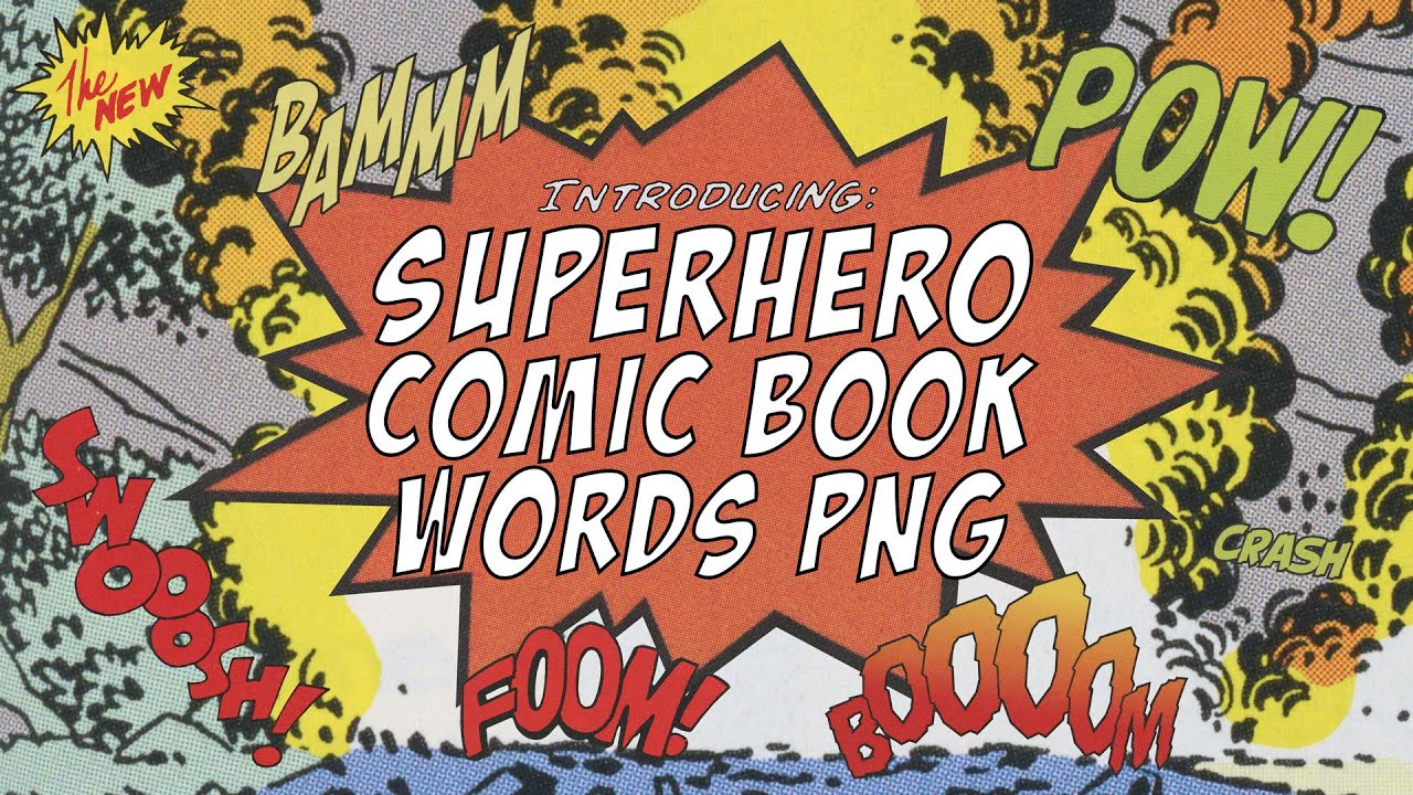 Superhero: Comic Book Words PNG (Comic Book Words Cut Out PNG) - YouTube