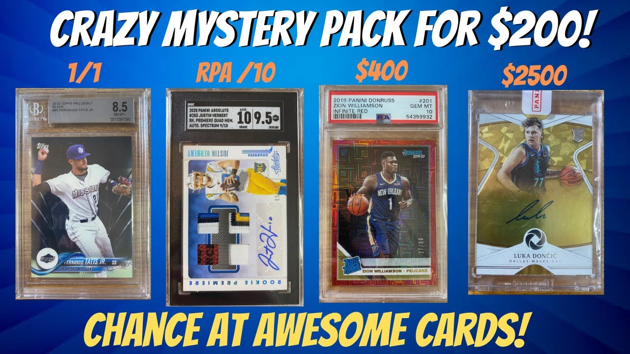 Chance At Some CRAZY Cards for Only $200! High End Sports Card Mystery ...