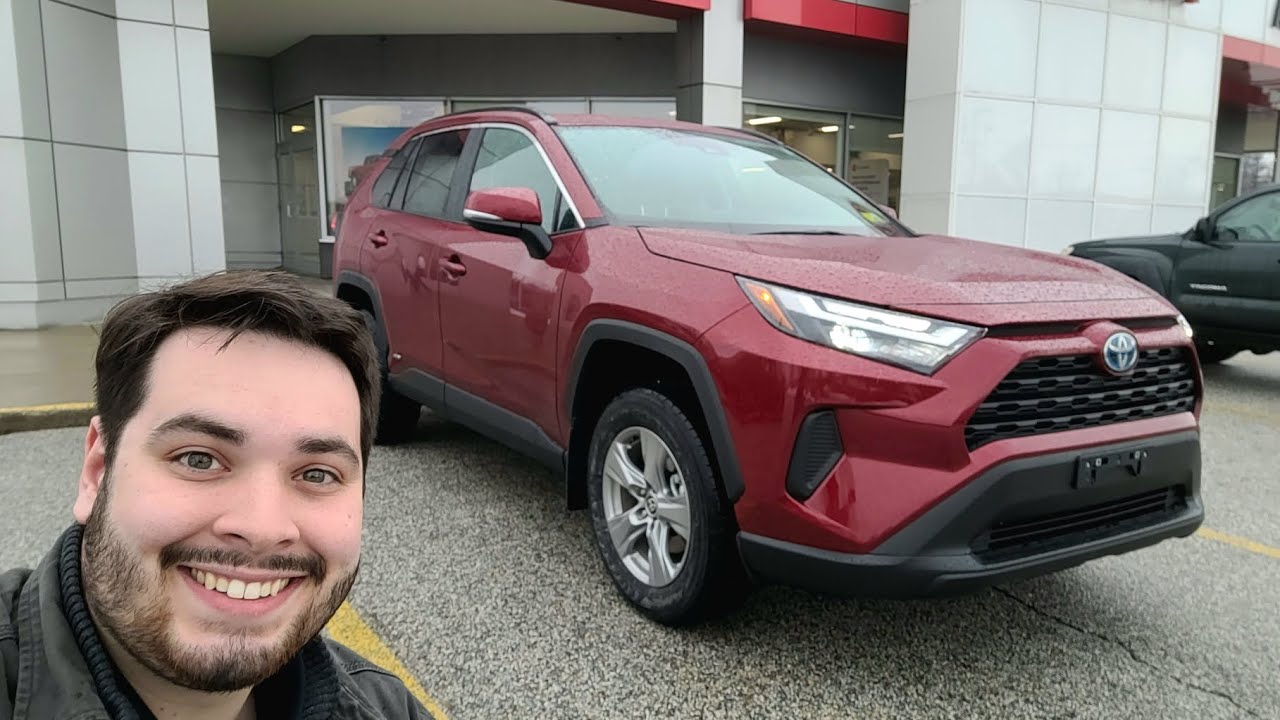 2024 RAV4 Hybrid XLE AWD in Ruby Flare Pearl - YouTube