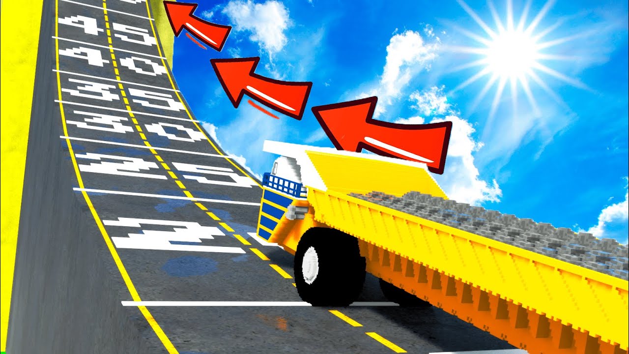 TESTING LONG CARS Climb RAMP ANGLE TEST in Teardown - YouTube