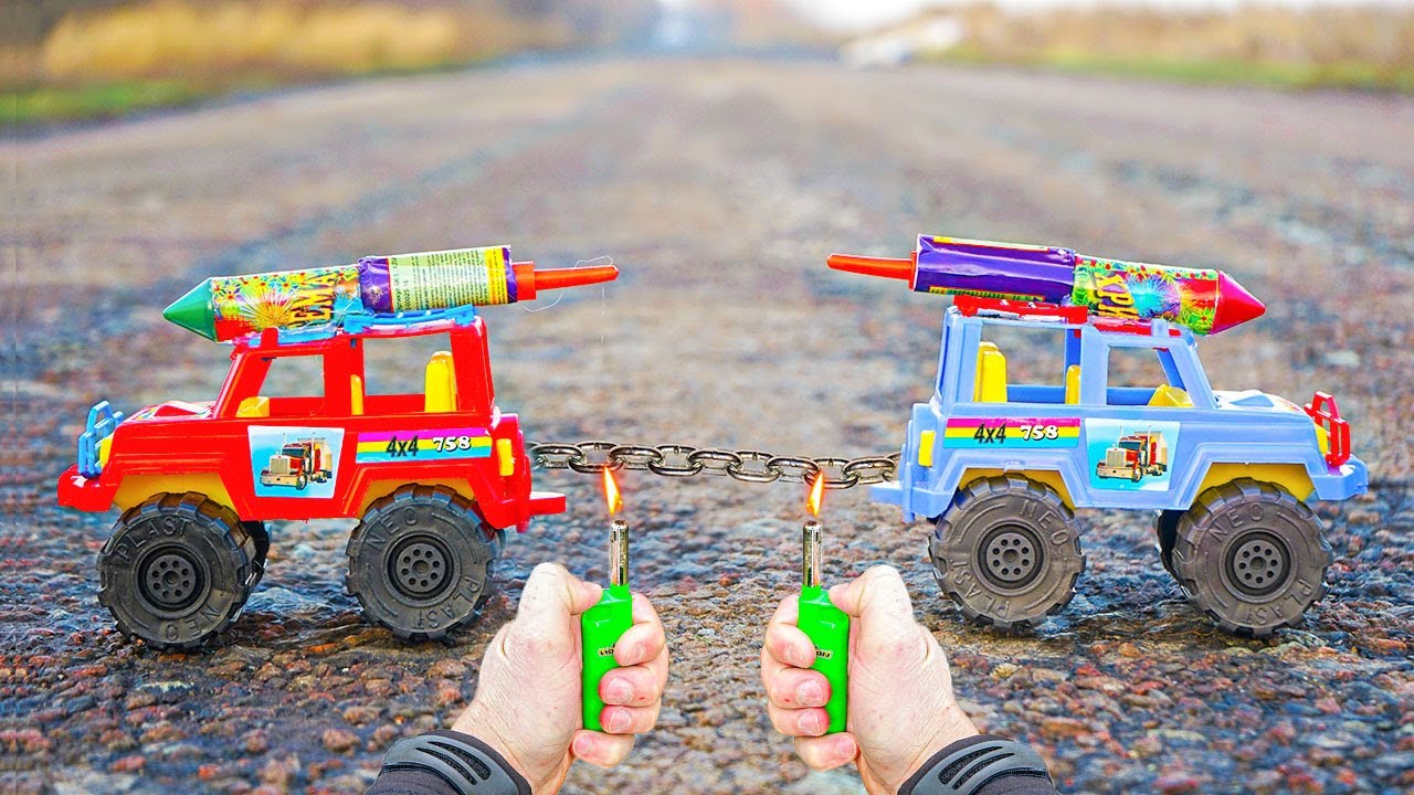 Rocket on a Car vs Rocket on a Car - YouTube