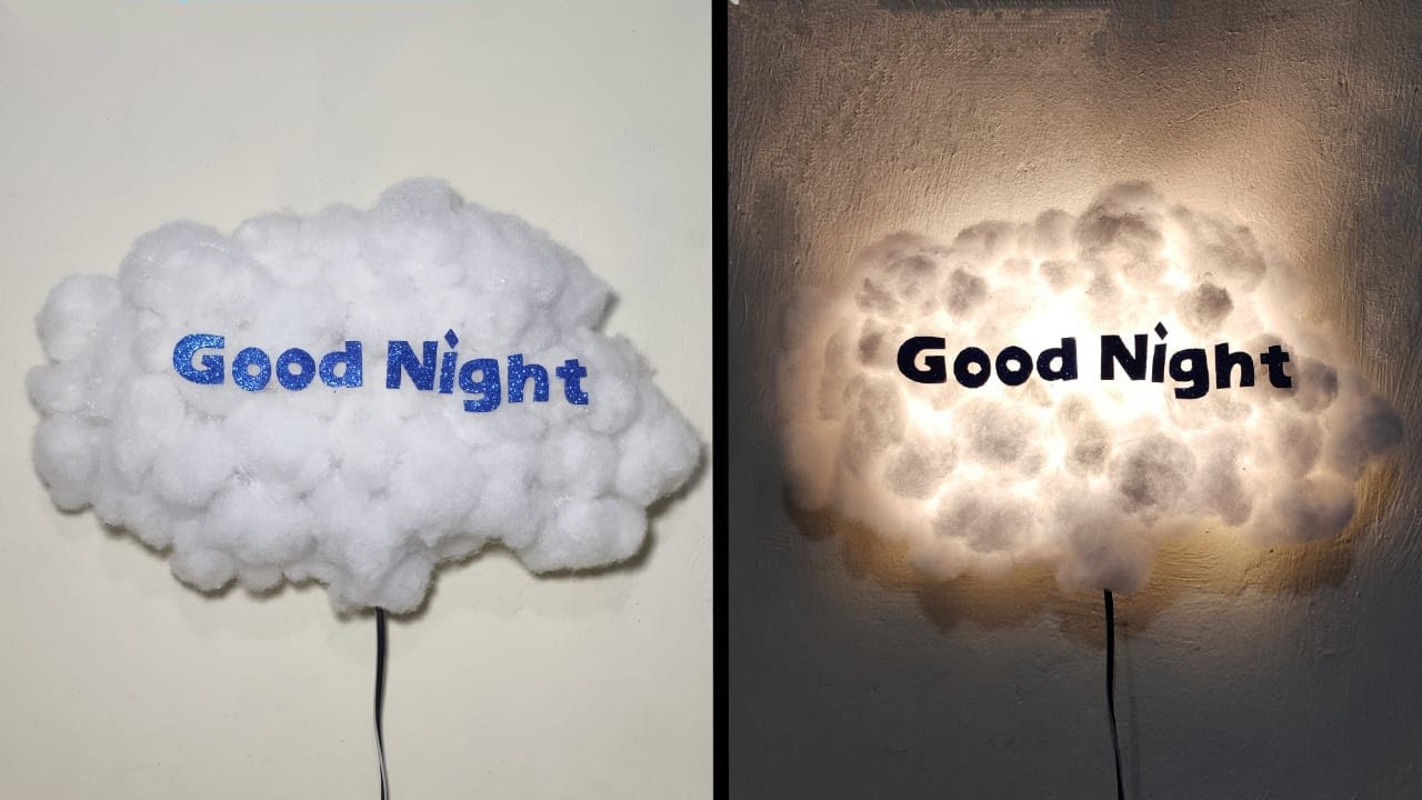 DIY How to Make Cloud Lamp / Cloud Light - Tutorial Cloud Lamp - YouTube