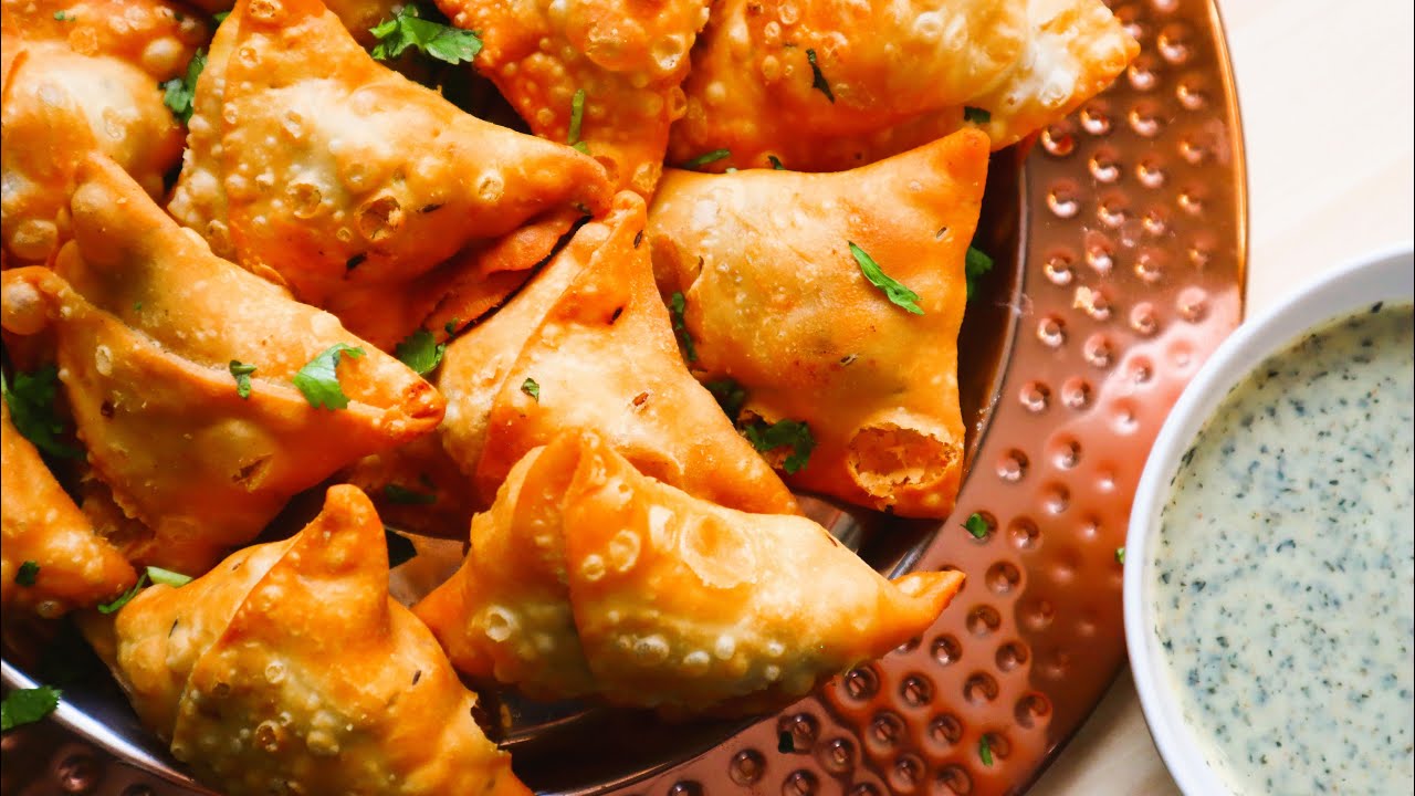 A Crispy Fried Treat with a Savory and Tangy Potato and Green Peas ...
