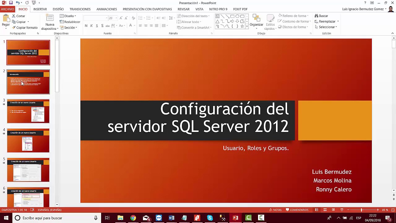 Administrador Servidor Base de Datos SQL Server. Roles, Usuario y ...