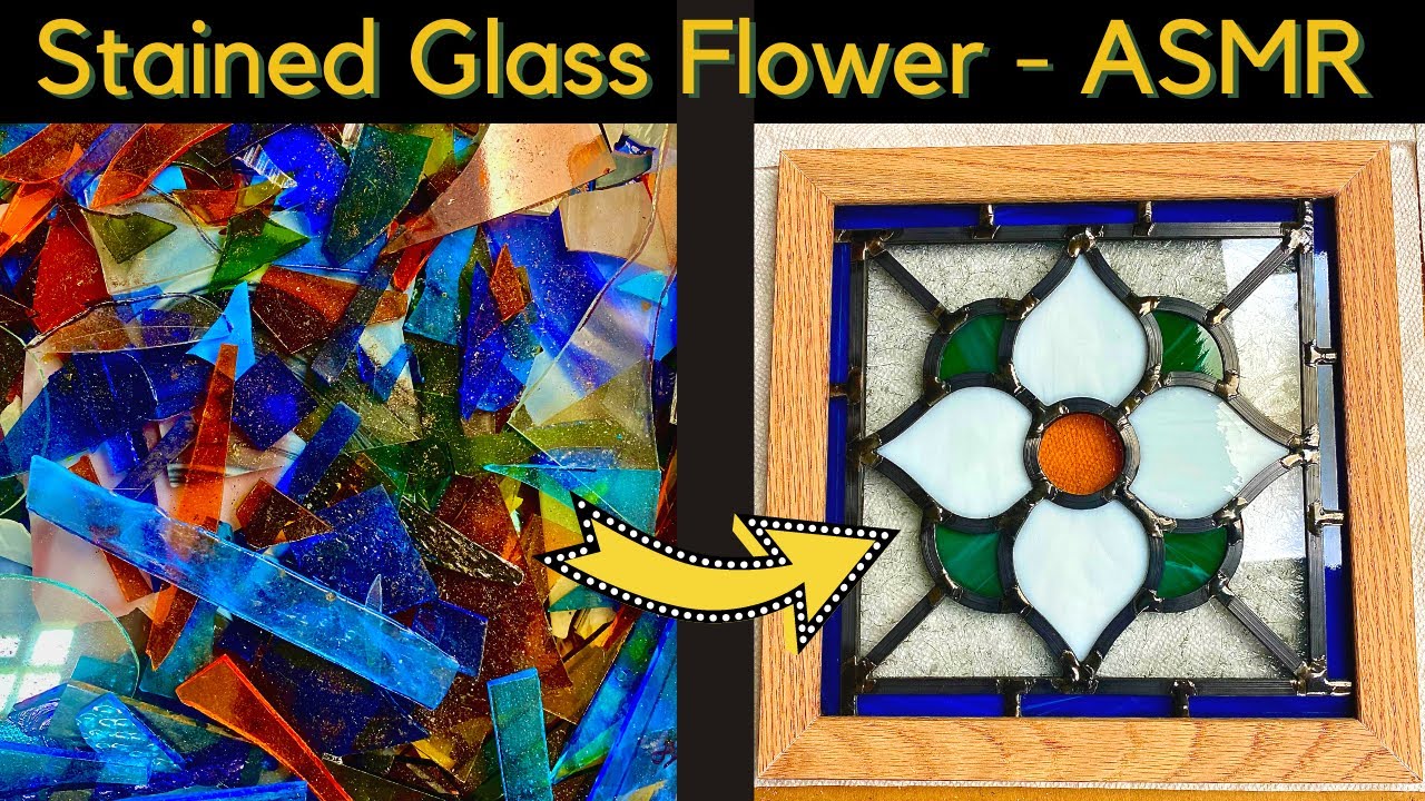 Stained Glass Flower - Scoring and Breaking ASMR - Process Video ...