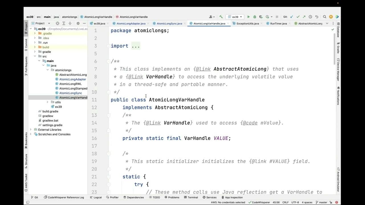 Implementing an "AtomicLong" Capability with Java Synchronizers - Case Study ex39 (Part 2) - YouTube