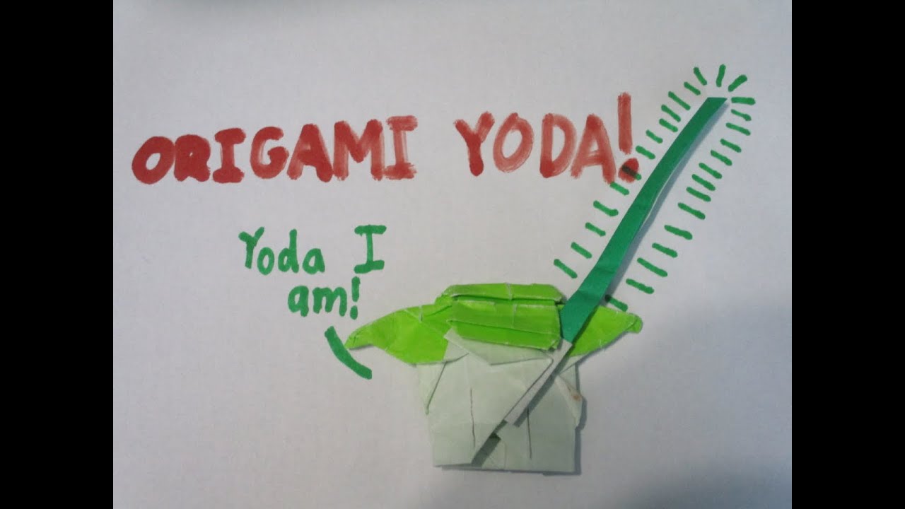 How to fold the Cover Origami Yoda - YouTube