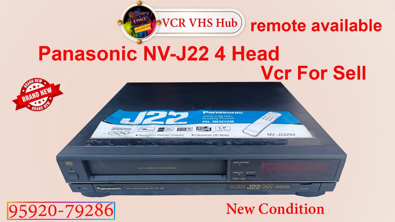 vcr for sale #panasonic J22 4 Head vcr with remote #95920-79286 - YouTube
