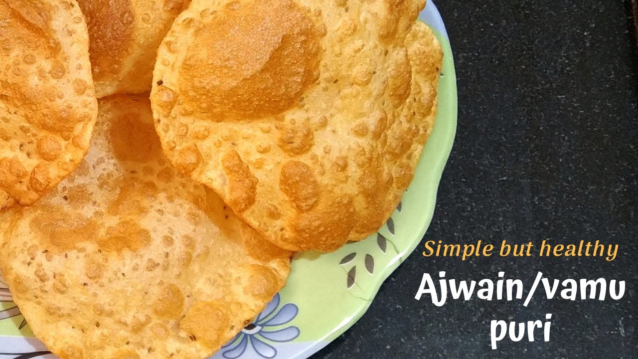 Ajwain Poori | Vamu Poori | Healthy poori recipe | Breakfast Recipes | Shalini foods - YouTube