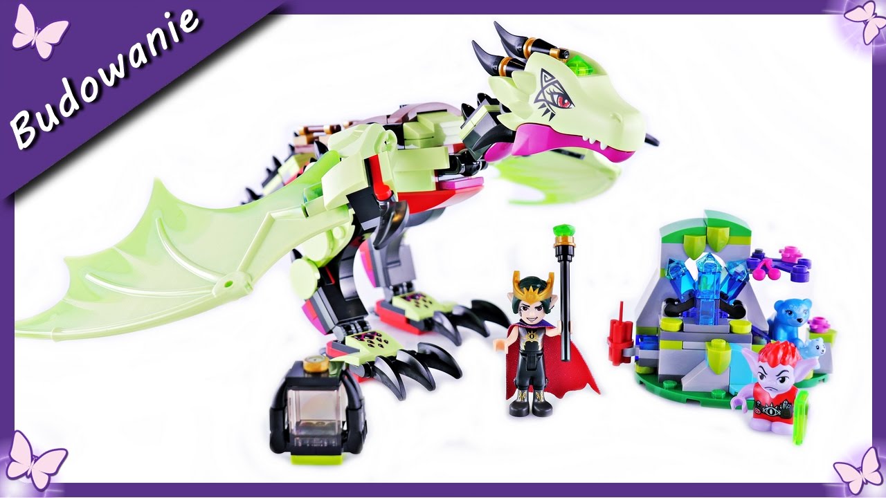 Zły smok Króla Goblinów - klocki Lego Elves 41183 Układanie Speed Build ...
