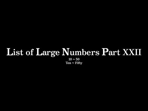 List of Large Numbers [2] Part 22 | 10 ~ 50 - YouTube