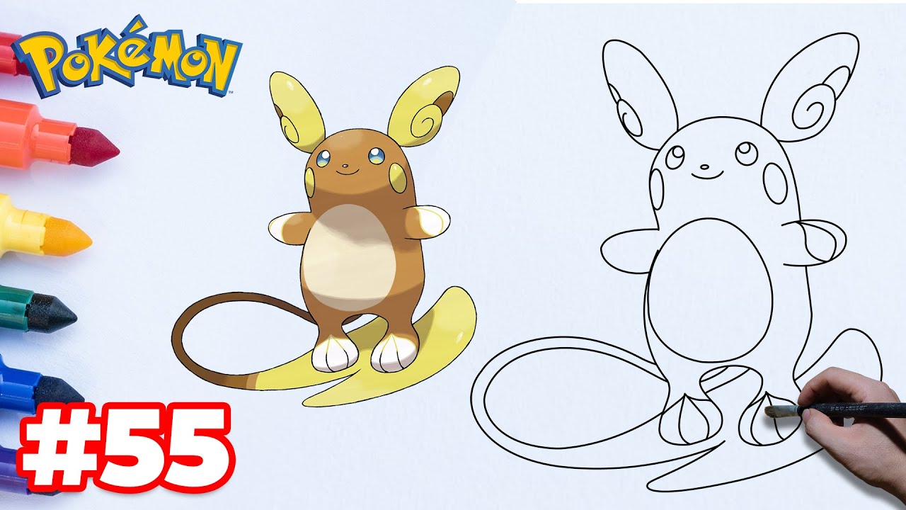 How To Draw Alolan Raichu | Pokémon - YouTube