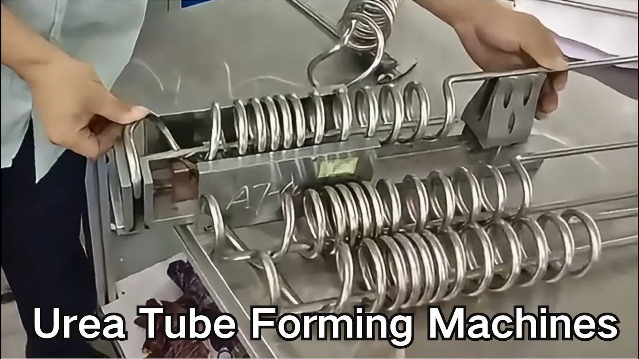 Helical Coil Tube Winding Machine For DEF Urea AdBlue Sensor - YouTube