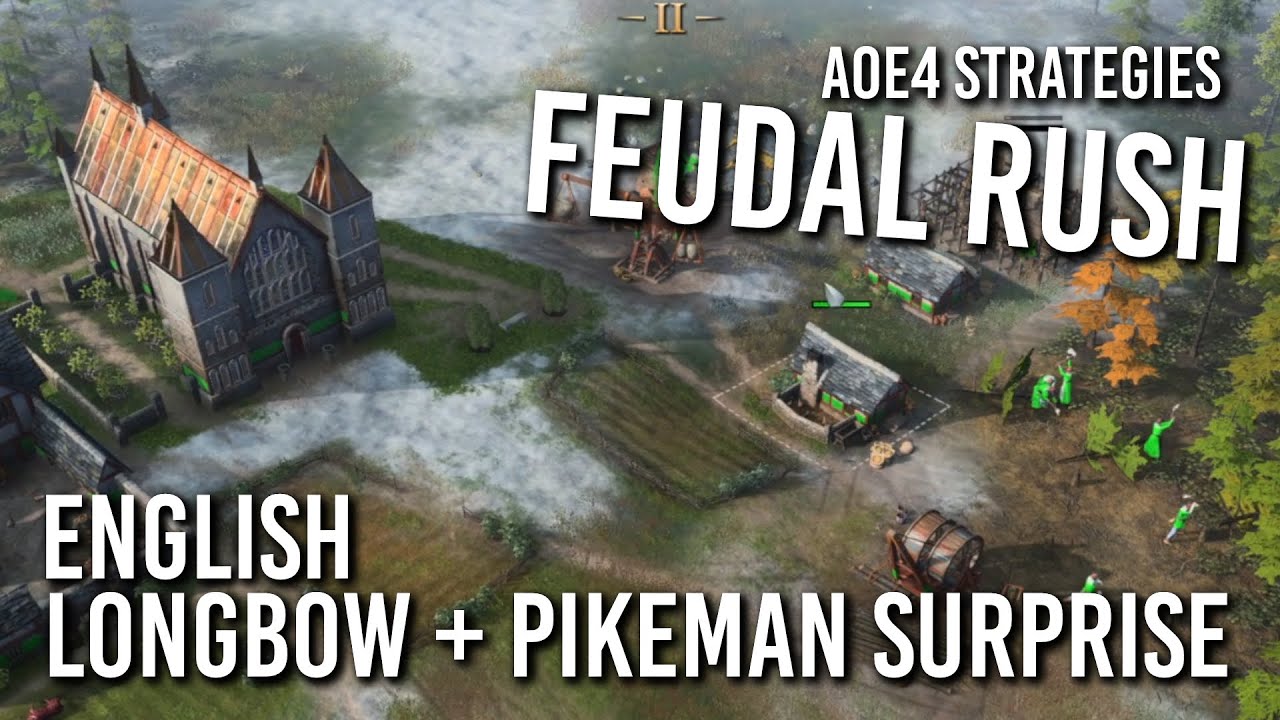 English Longbow + Pikeman RUSH Strategy - Multiplayer 2v2 CASUAL PVP ...