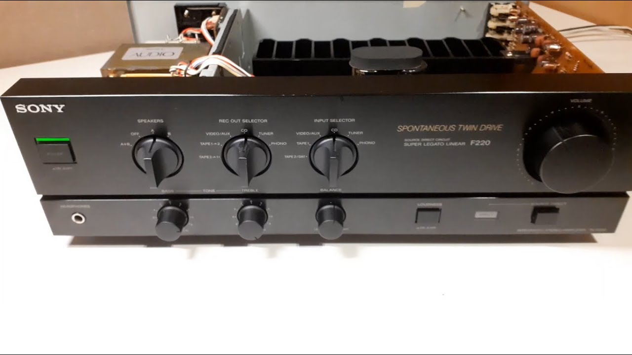 Sony TA-F220 Stereo Integrated Amplifier (1990-91') - Look inside after ...