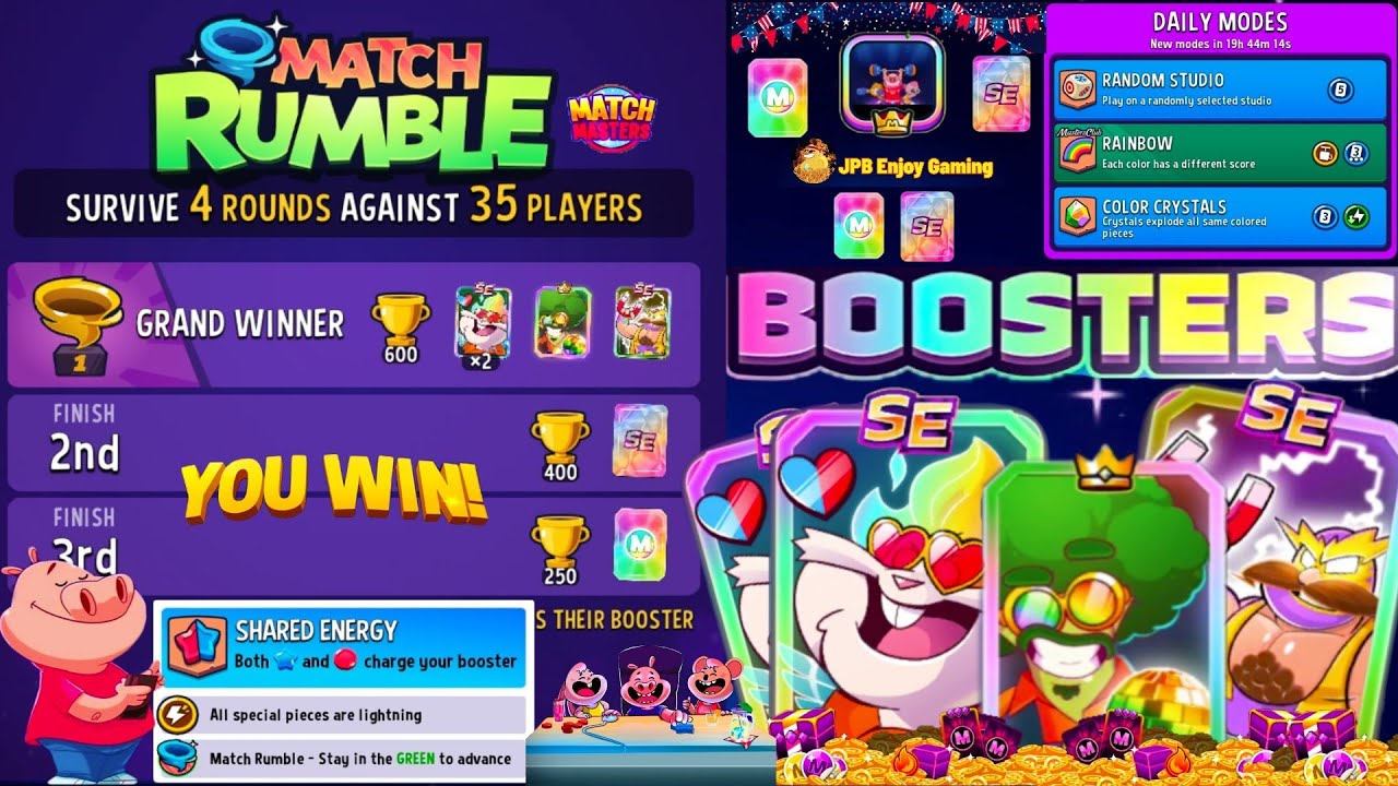 Match Rumble 30 Player Shared Energy+Lightning Strike/Crazy Columns+5 ...