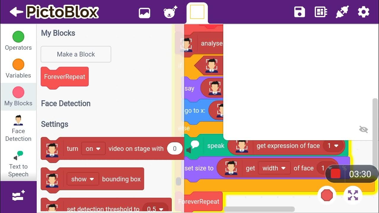 Expansion Using Face Detection In Pictoblox Youtube
